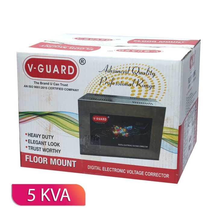 V-Guard Stablizer Floor Mounting Electronic Voltage Correcttor 5KVA ...
