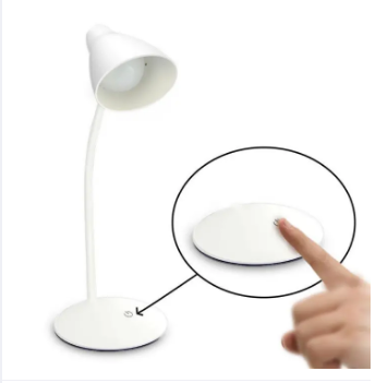 White Adjustable Flexible Goose Neck Touch Switch Sensitive Table Lamps ...