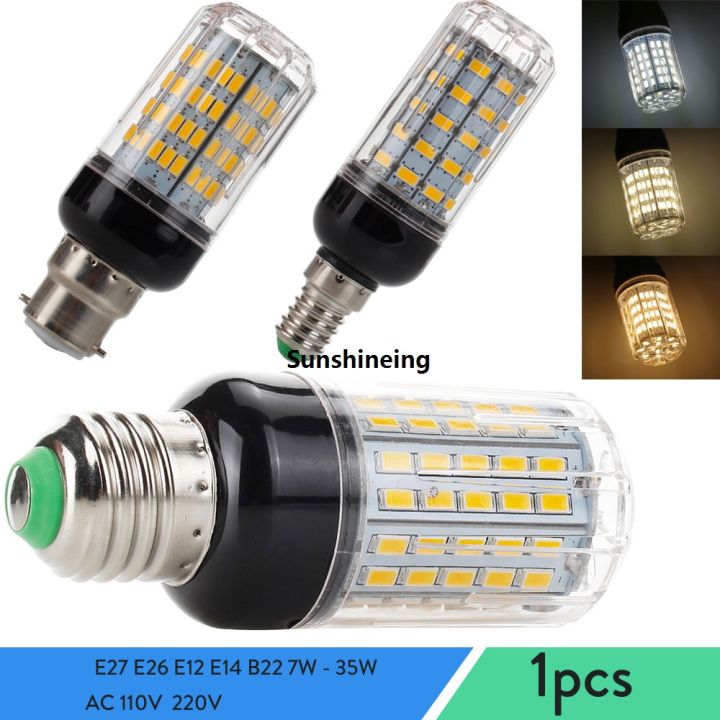 Brightness LED Corn Bulbs E27 E14 E26 E12 B22 AC 110V 220V 230V 240V 7W ...