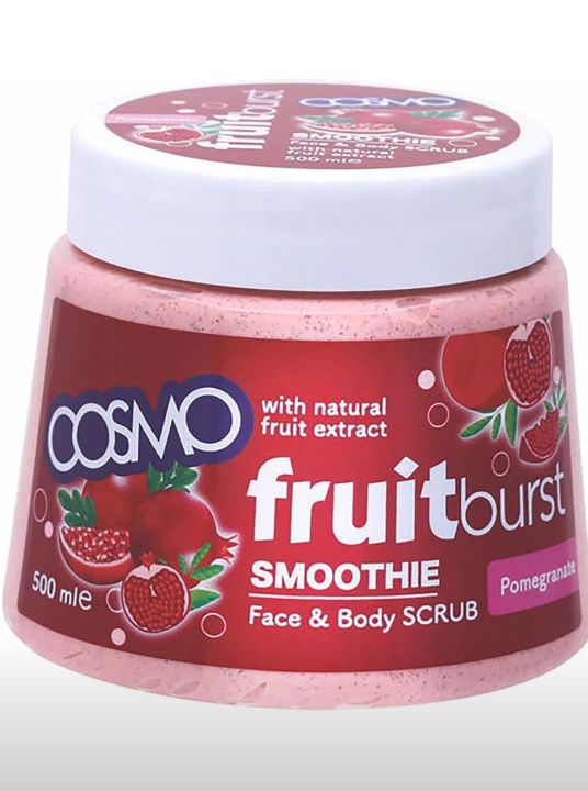 Cosmo Fruit Burst Pomegranate Face and Body Scrub 500ml- Original ...