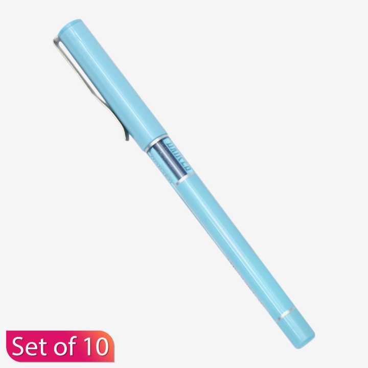 Sky Blue Color Hauser Germany Sonic Waterproof Gel Pen- Pack Of 10 ...