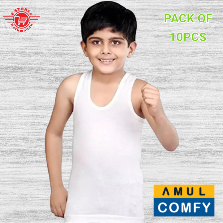 Amul Comfy Vest 100% Cotton For Kids (Pack Of 10Pcs) | Daraz.com.np