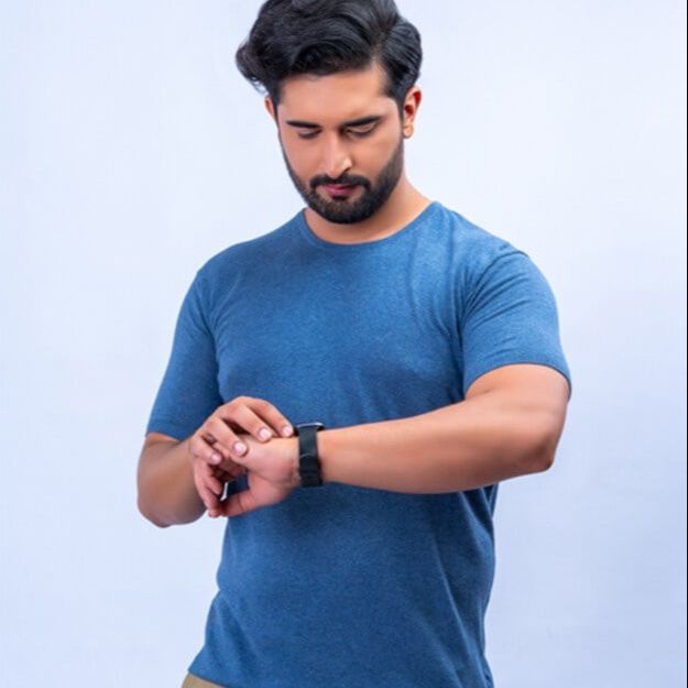 Tshirt - Knitwear Blue (R-Neck) | Daraz.com.np