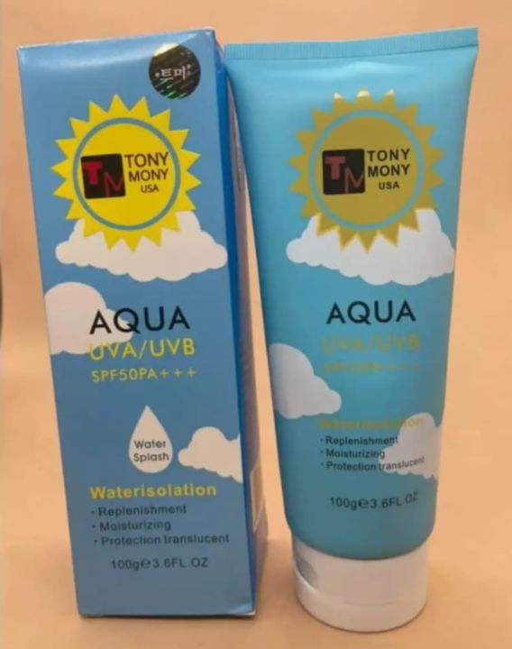 TM Aqua UVA/UVB SPF 50 PA++ Water Boost Moisturizing Sunblock for Oily ...