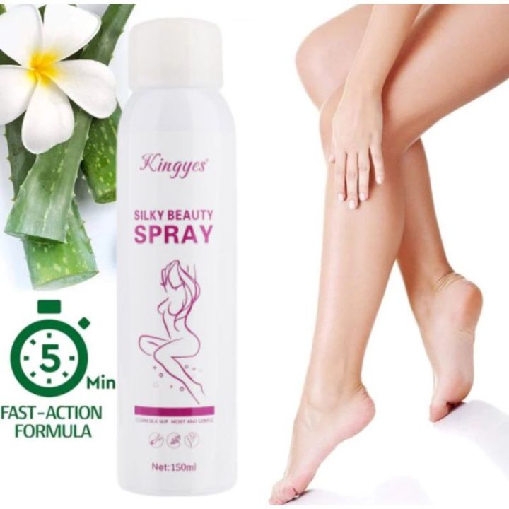 Kingyes Silky Beauty Painless Hair Removal Spray For Men & Women 150ML ...