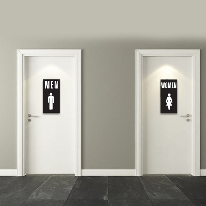 Men Women Sign Self Adhesive Plastic Signage Board for Glass Wooden ...
