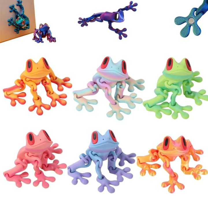 Gifts Realistic Magnetic Frog Toy Frog Decoration Stress Relief Toys 3D ...