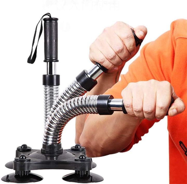 Anchored Power Twister, Arm Wrestling Resistance Spring Bar with 4-Foot ...