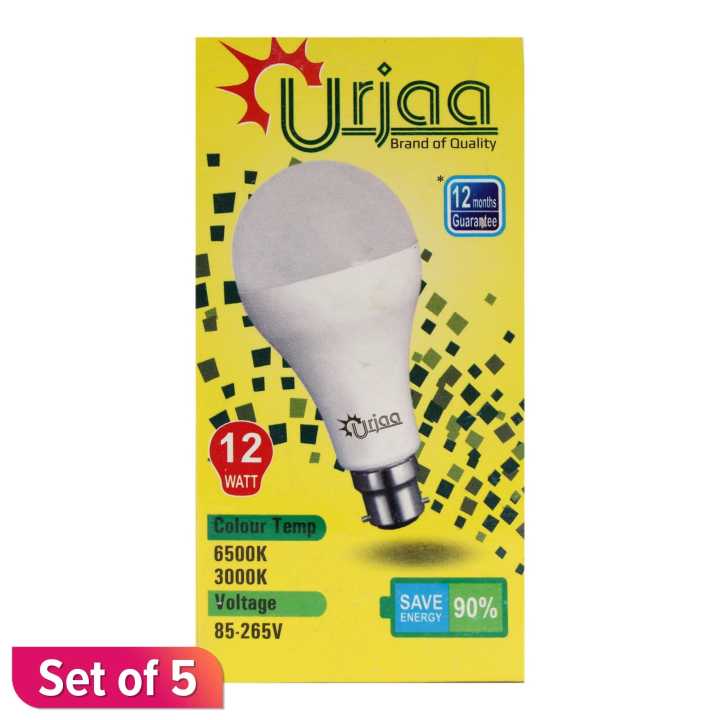Urja LED Bulb 12 Watt E27 White Light Set Of 5 | Daraz.com.np