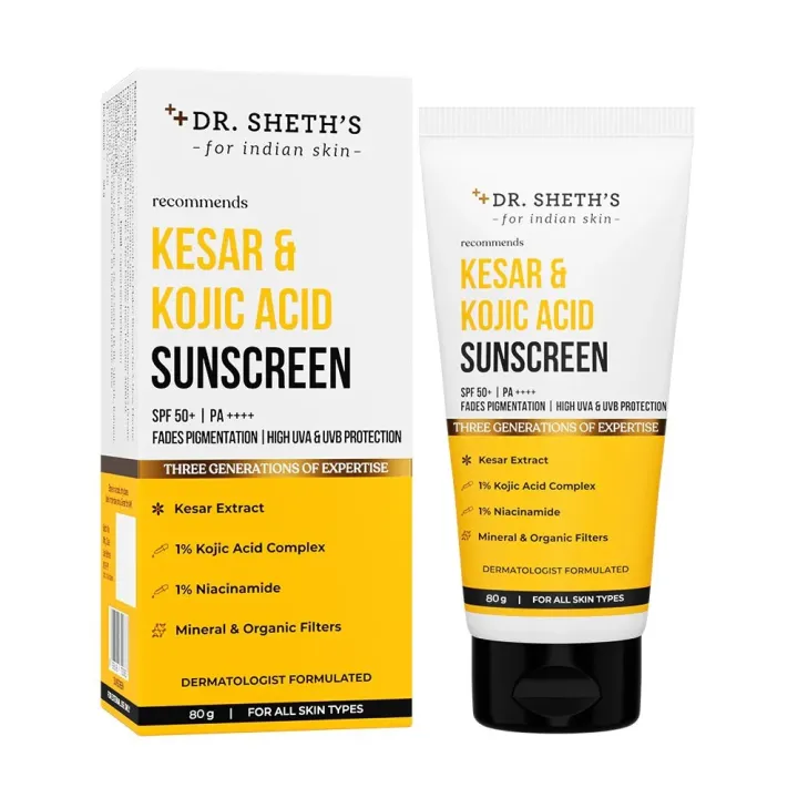 Dr Seth's Kesar & Kojic Acid Sunscreen Spf50 80g | Daraz.com.np