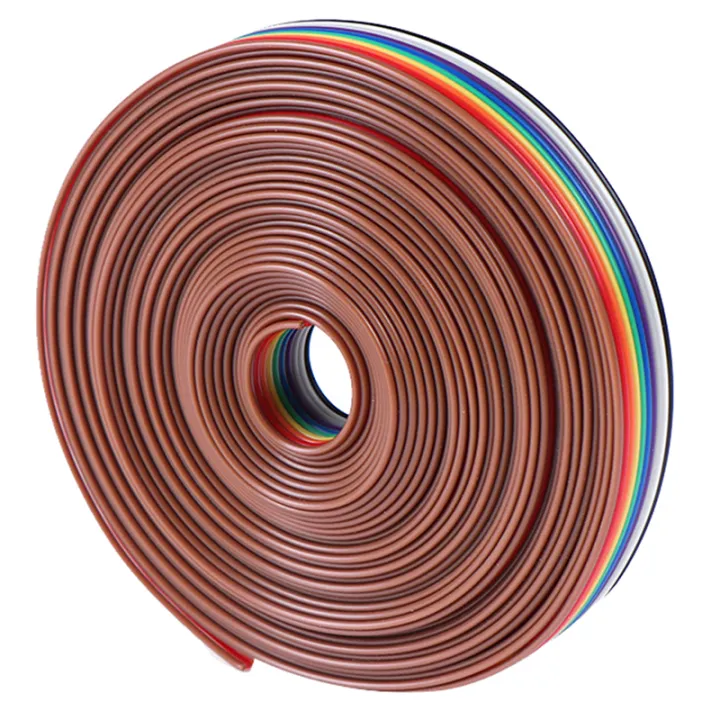 5 meters/lot Ribbon Cable 10 WAY Flat Cable Color Rainbow Ribbon Cable ...