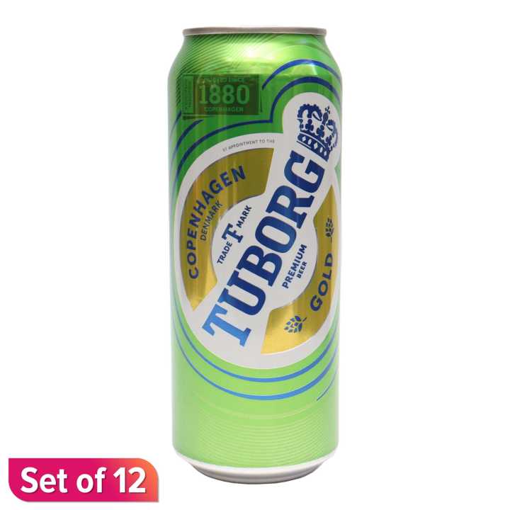 Tuborg Gold Premium Can Beer Set of 12 500ml | Daraz.com.np