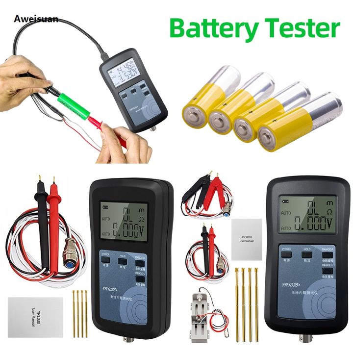 Aweisuan YR1035+ 4-Wire Digital Lithium Battery Internal Resistance ...