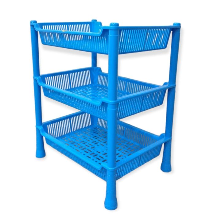 Multipurpose 3-Layer Rectangular Kitchen Rack For Efficient Storage And ...