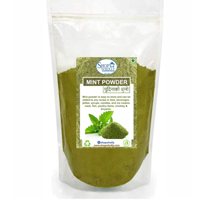 SHOP WHOLLY Pudina/Mint Leaf Powder-200 grams | Daraz.com.np