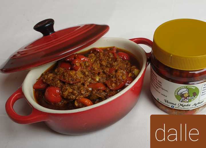 Round Chilly Pickle "Dalle Khursani Ko Achar" 300gm | Daraz.com.np