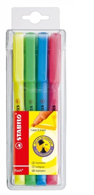 Stabilo Flash Highlighter Pen Type Set Of 4 | Daraz.com.np