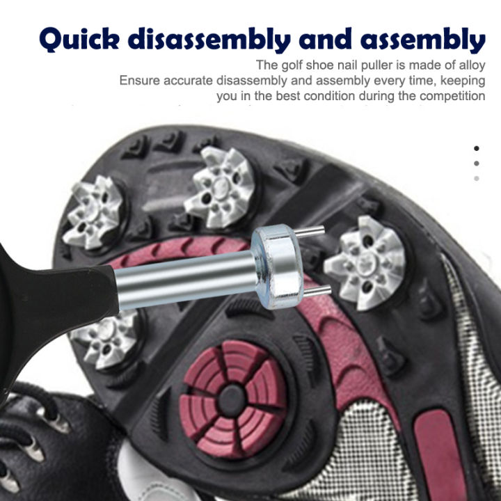 Golf Spike Wrench Remover Tool Nail Puller Golf Shoe Cleats Ratchet Key ...