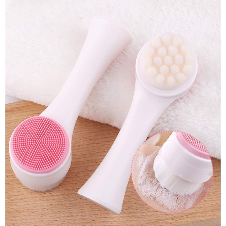 Dual Side Facial Brush – Double-Sided Face Cleansing & Exfoliating Tool ...