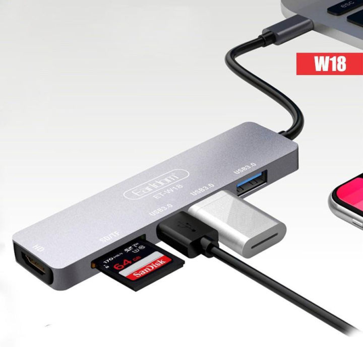 Earldom Type C 5 in1 Usb Hub 4K HD Plug and Play | Daraz.com.np