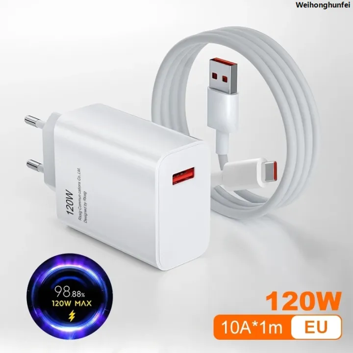 WeihonghunfeiFashion Original Xiaomi Charger Turbo Fast Charge 120W EU ...