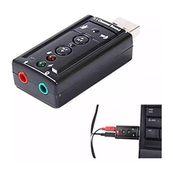 Usb 7.1 Channel 3D Stereo Audio External Sound Card Adapter With Mic ...