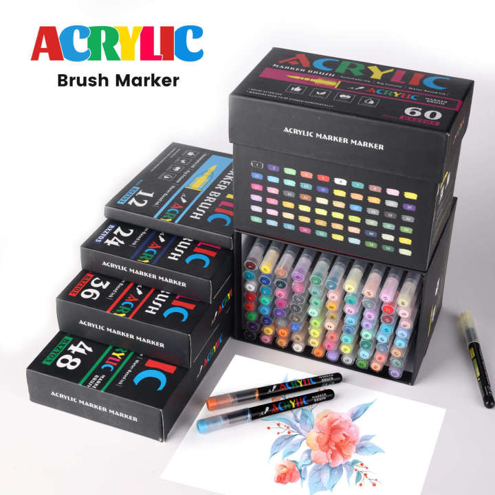 Direct Liquid Acrylic Marker Cotton Core Stackable Childrens Art ...