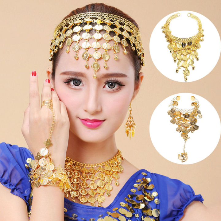 Belly Dance Hair Hoop Bracelet Indian Dance Headband Tribal Headband ...