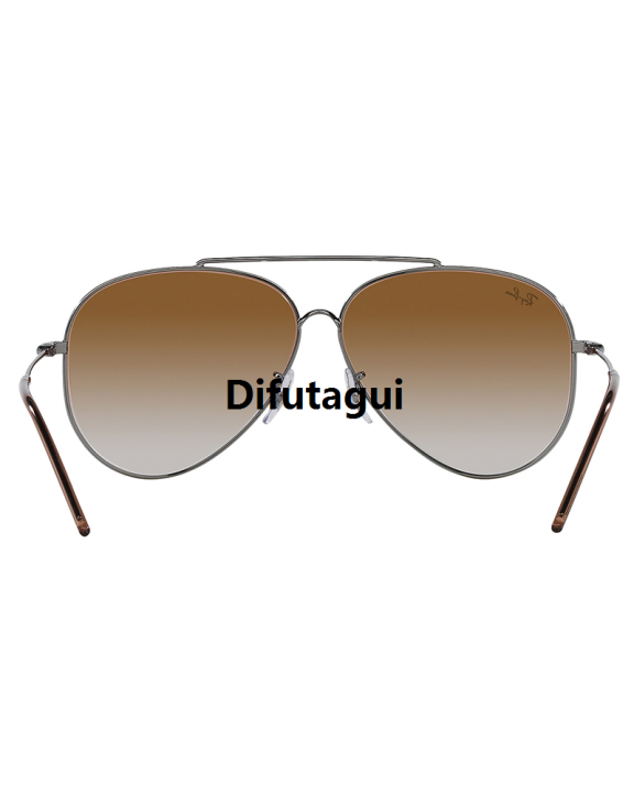 Difutagui 2025 New 59-Lens Brown Aviator Reverse Ray-Ban Metallic ...
