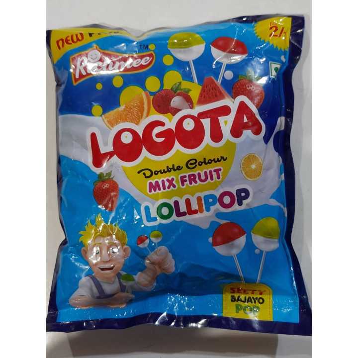 Richmee Logota Double colour Mix Fruit Lollipop - 600g | Daraz.com.np