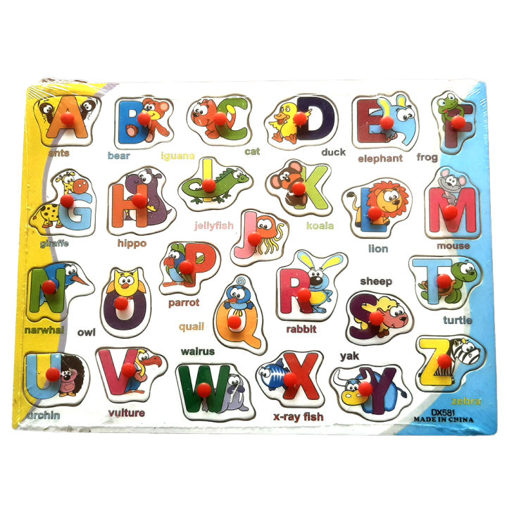English ABCD Wooden Alphabet Puzzle Board | Daraz.com.np