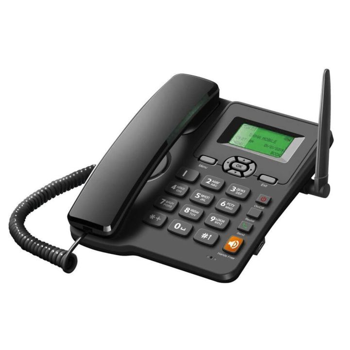 Wireless Desk Phone Dual Sim Black Color | Daraz.com.np