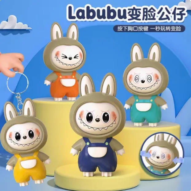 New Labubu Labu Kulomi Xiaoxin Variable Face Doll Cake Decorations ...