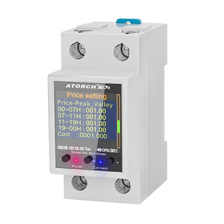 ARELENE ATORCH GR2P Electricity Meter Tuya Rail Power Energy Meter AC50 ...