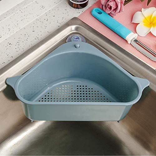 Sink Basket Multifunctional Triangular Drain Shelf Sink Storage Rack ...