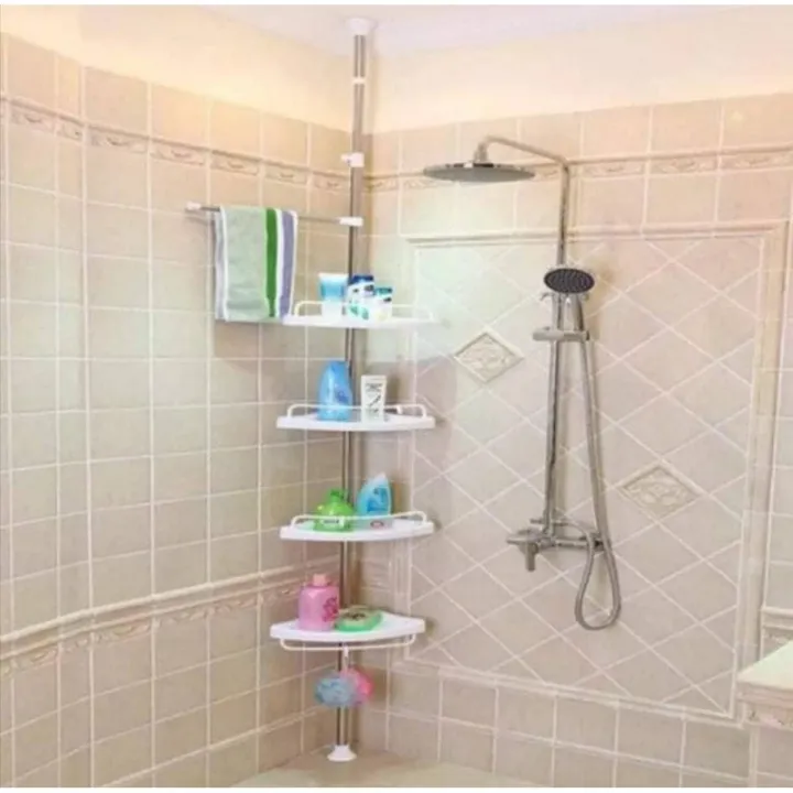 Multi Corner Shelf - 4 Tier Multi Use Rack Corner Shelf Holder Shelves ...