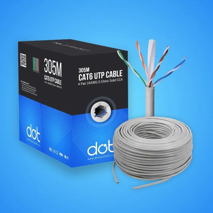 CAT6 CABLE INDOOR UTP CCA 0.51 305Mtr. DOT (Cat6 Indoor Cable) | Daraz.com.np