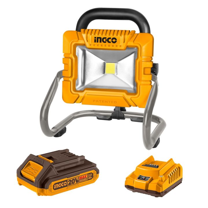 INGCO Rechargeable Portable Lamp 20V With Battery & Charger | Daraz.com.np