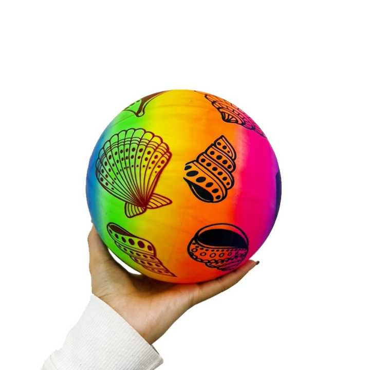 Inflate Rainbow Balls Elastic Eco-friendly PVC Beach Ball, Football ...