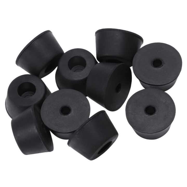 NANLIY 10 pcs 21 x 12 mm conical recessed foot feet rubber buffer ...