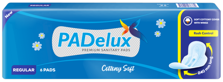 PADelux Sanitary Pads Cottony Soft 240 mm 6 Pads | Daraz.com.np