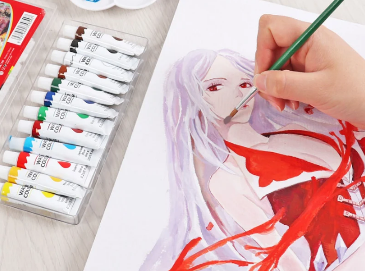 Assorted Color Arcylic Color Paint 12 pcs Set | Daraz.com.np