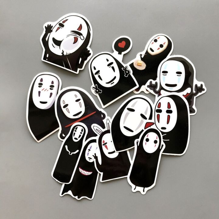 12Pcs Spirited Away No Face Man Stickers Decor For Laptops, Cars, Bikes ...