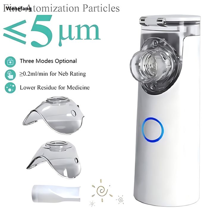 Wenefang Mini Mesh Portable Nebulizer Hosehold Medical Silent ...