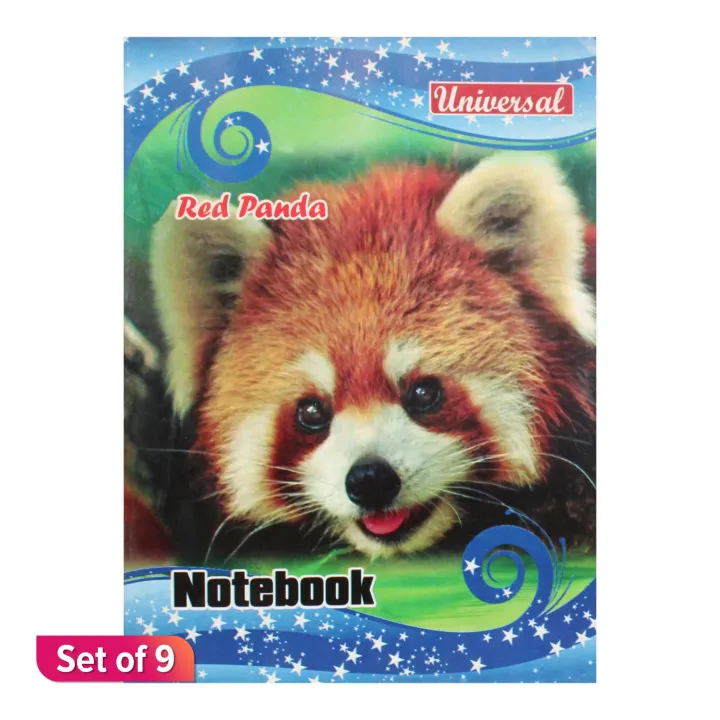 Universal Red Panda Design Notebook Set Of 9 | Daraz.com.np