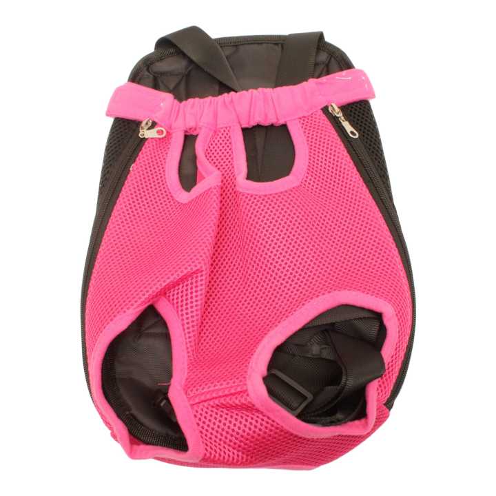 Black/Pink Pet Carrier Backpack Front Pack For Dog ， Foldable Carrier ...