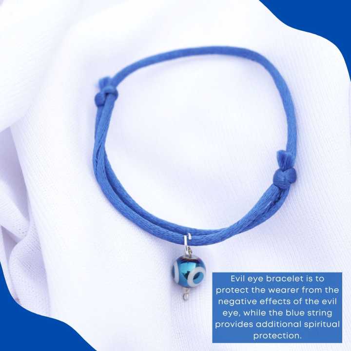 Evil Eye Protection Blue String Bracelet- Lotus Handicrafts | Daraz.com.np