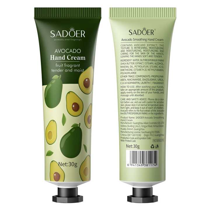 Sadoer Avocado Hand Cream For Dry Hand 30g | Daraz.com.np