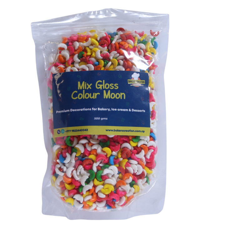 Baker's Creation 7mm Mix Gloss Colour Moon (Cake Sprinkle /Cake and ...