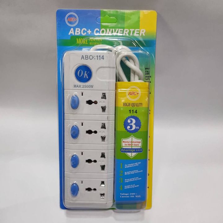Abc Electric ABC+ Multiplug 4 Pot | Daraz.com.np
